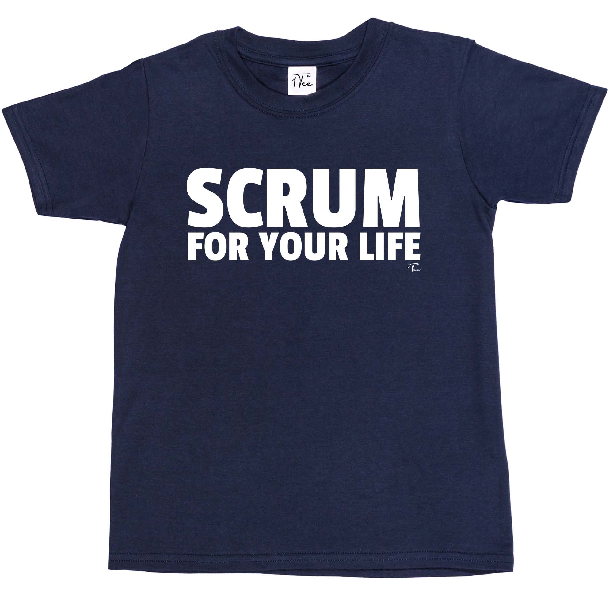 1Tee Kids Boys Scrum For Your Life Rugby T-Shirt | eBay UK