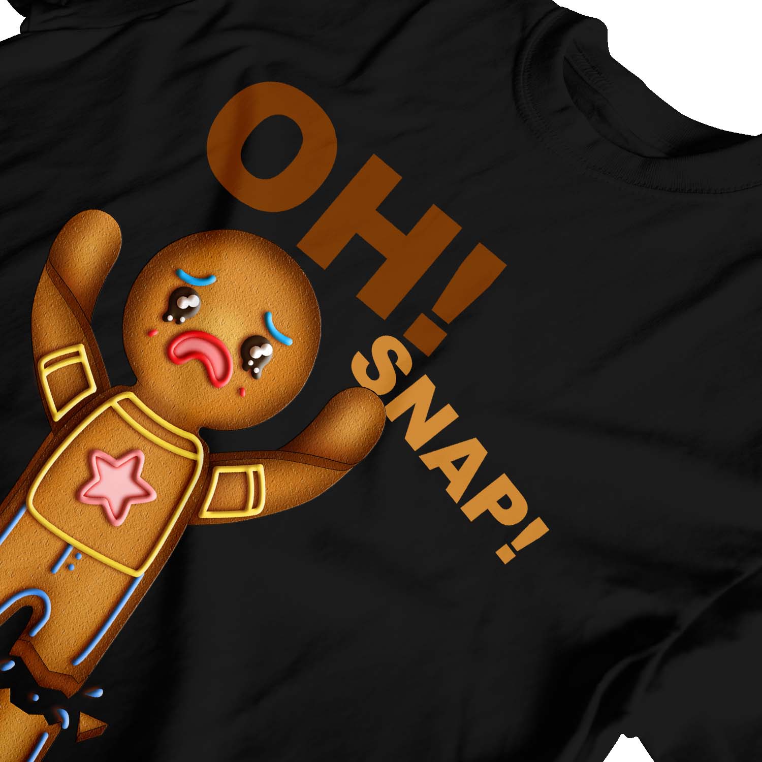1Tee Kids Girls Oh Snap Gingerbread Man with Snapped Leg T-Shirt | eBay