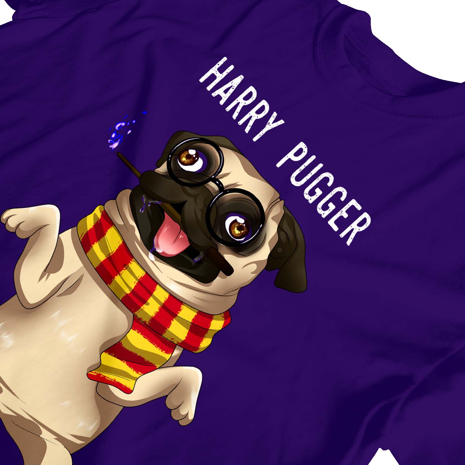 1Tee Kids Girls Harry Pugger Dog Pug T-Shirt | eBay