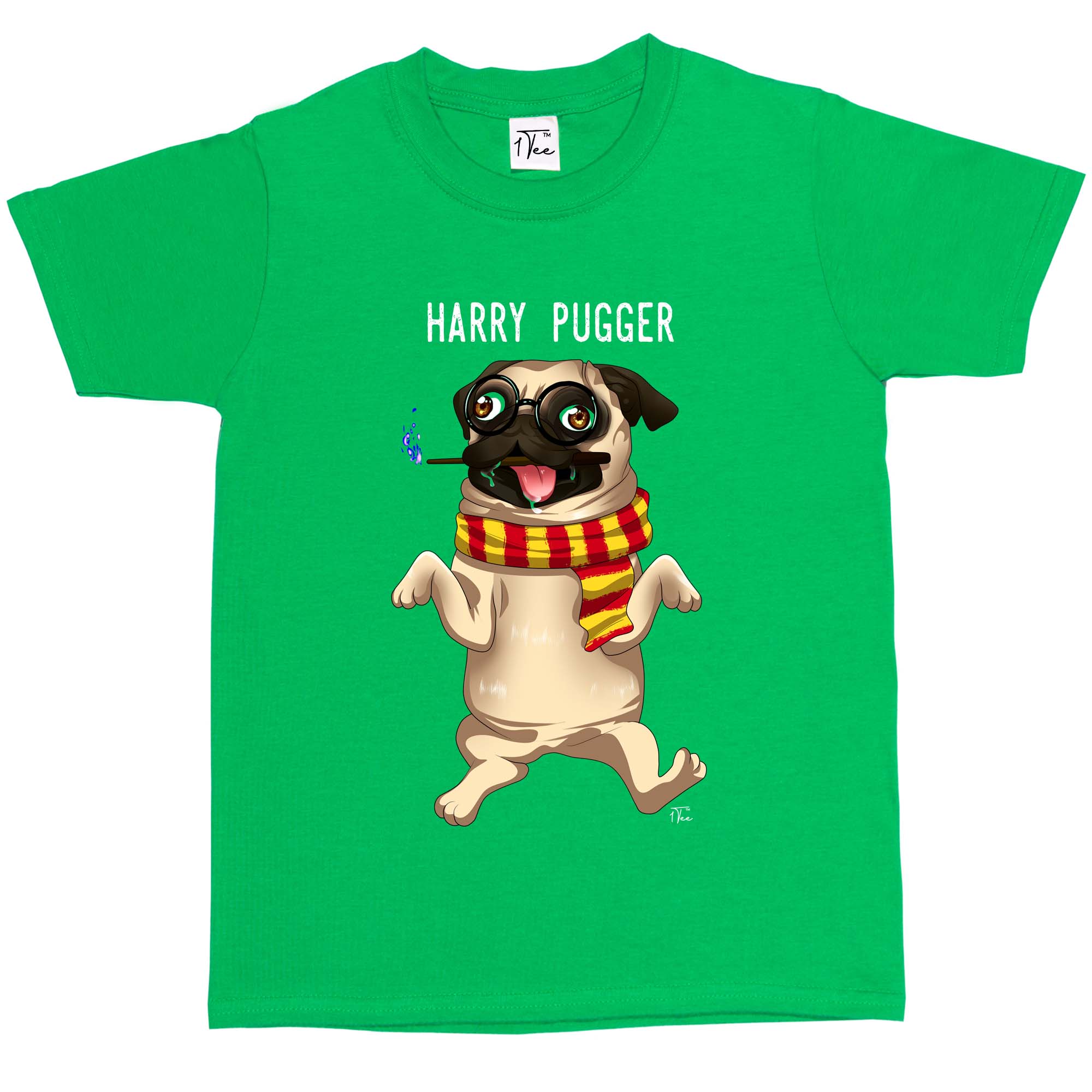 1Tee Kids Girls Harry Pugger Dog Pug T-Shirt | eBay UK