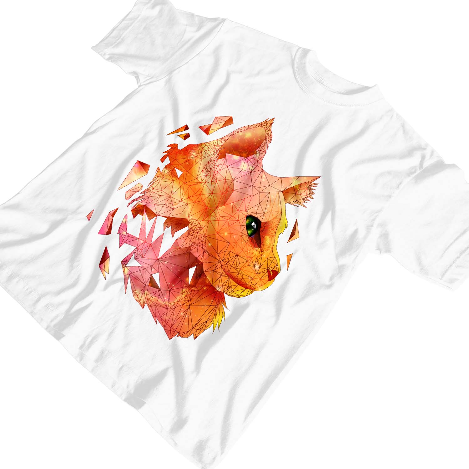 1Tee Kids Girls Geometric Abstract Cat Head T-Shirt | eBay UK